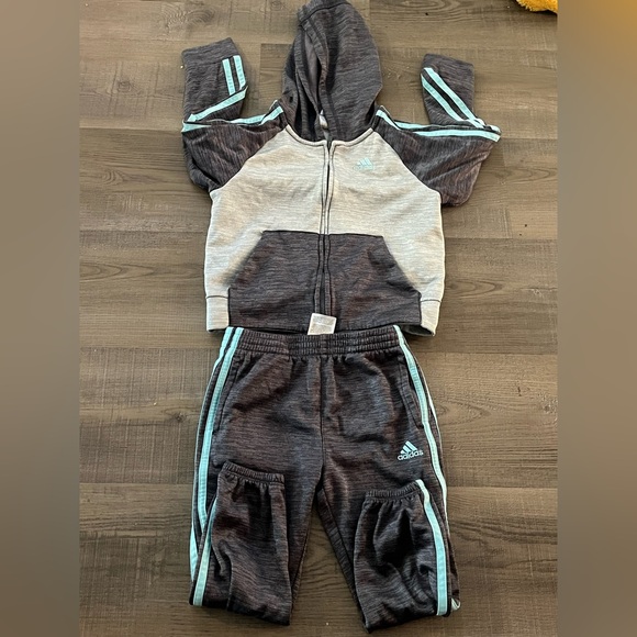 adidas | Matching Sets | Adidas Kids Gray And Light Blue Matching Set ...